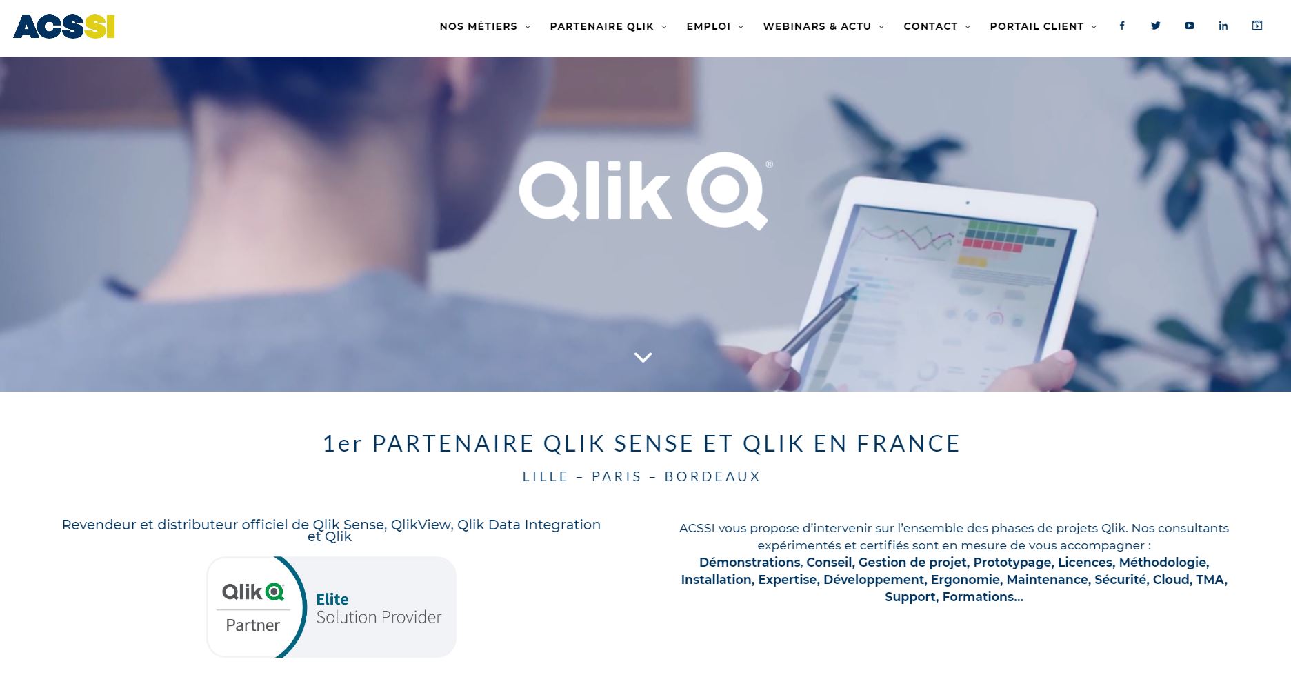 Qlik Sense - Partenaire Qlik / DATA à Lille, Paris, Nantes et Bordeaux